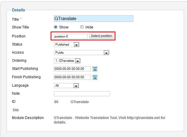 Joomla Module Documentation